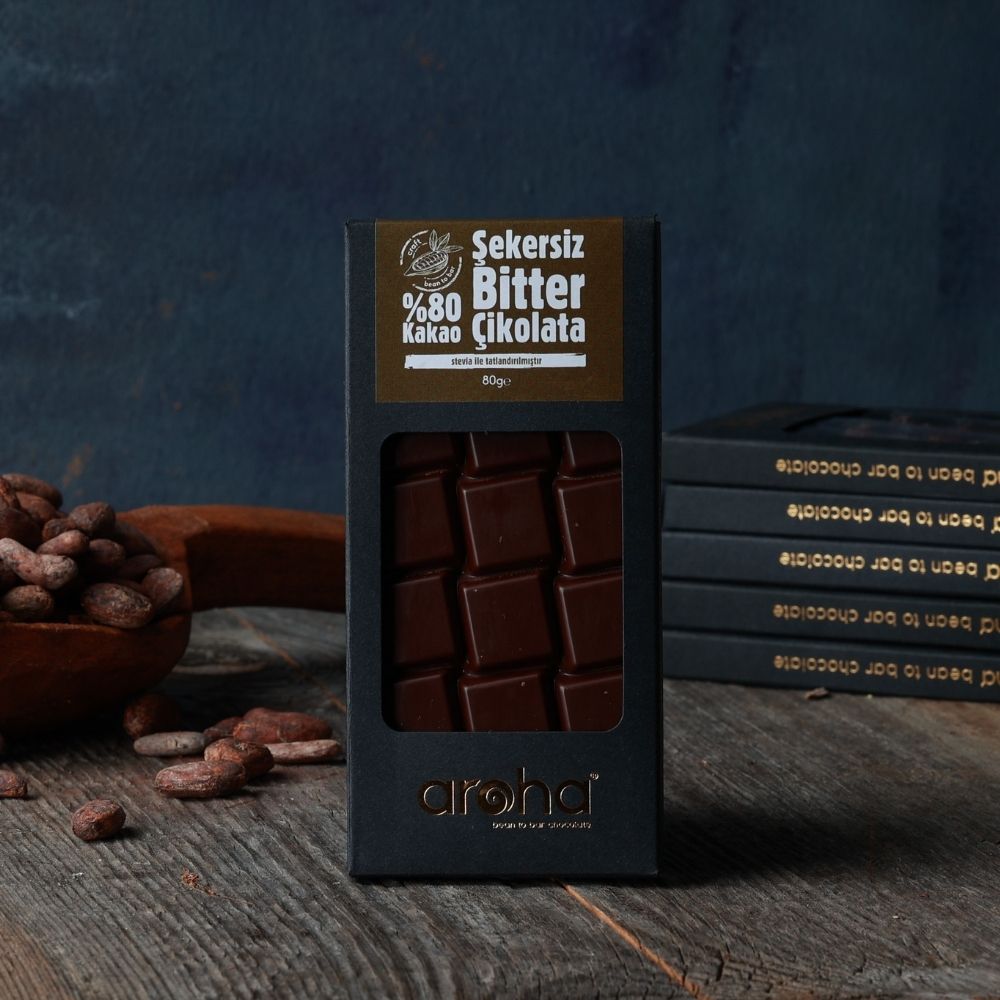 80% Cocoa, Sugarfree Dark Chocolate - 80 Gr. | Torg