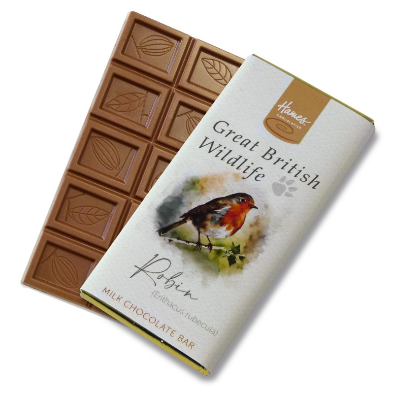 Great British Wildlife RA MB Milk Chocolate 60g Bar Wrapped In Gold ...