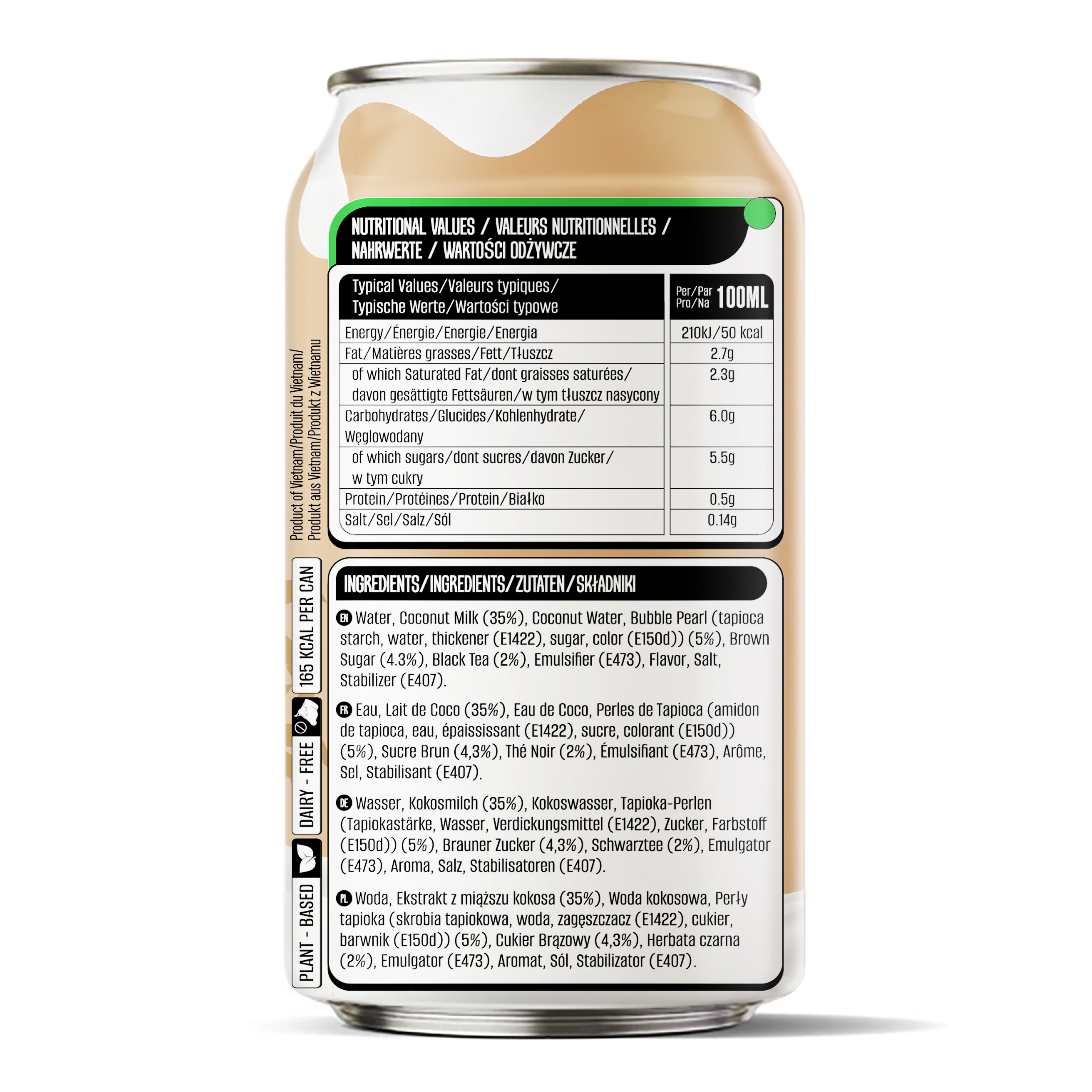 VINUT 330ml Coco Boba Brown Sugar | Torg